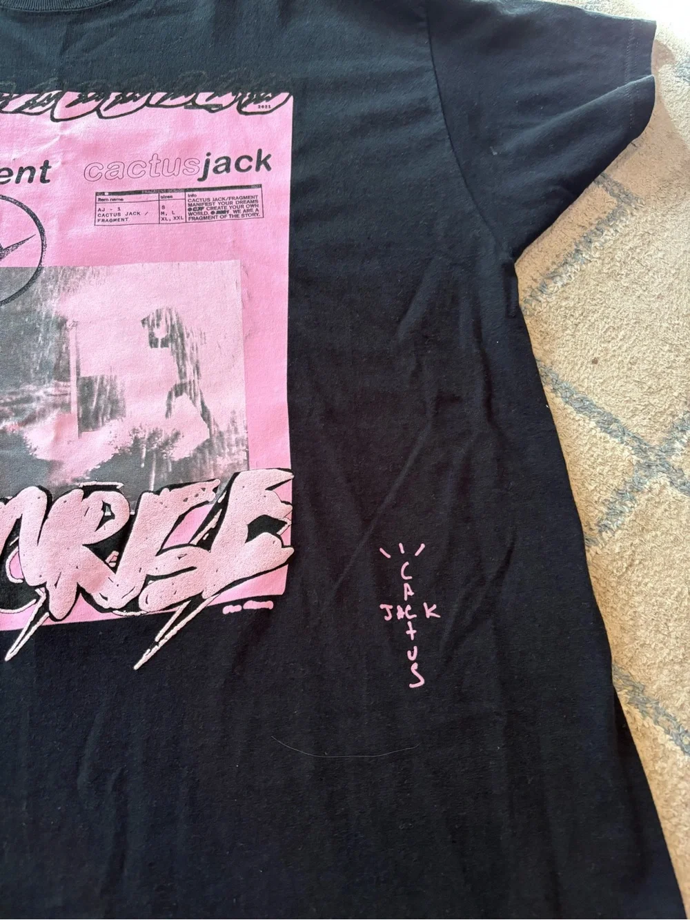 Shirts | Travis Scott Cactus Jack For Fragment Pink Sunrise Tshirt ...